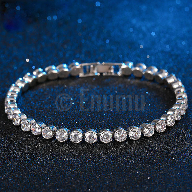 Single Line Solitaire Bracelet – Enumu