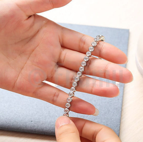 Single Line Solitaire Bracelet – Enumu