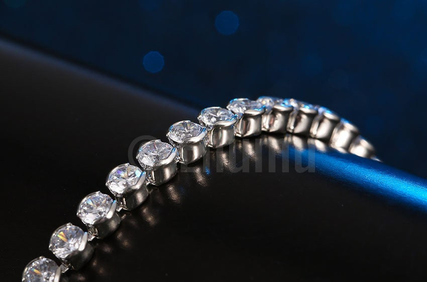 Single Line Solitaire Bracelet – Enumu